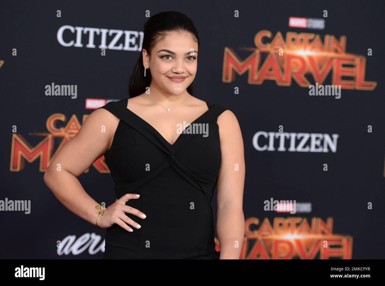 American gymnast Laurie Hernandez arrives at the world premiere of ...