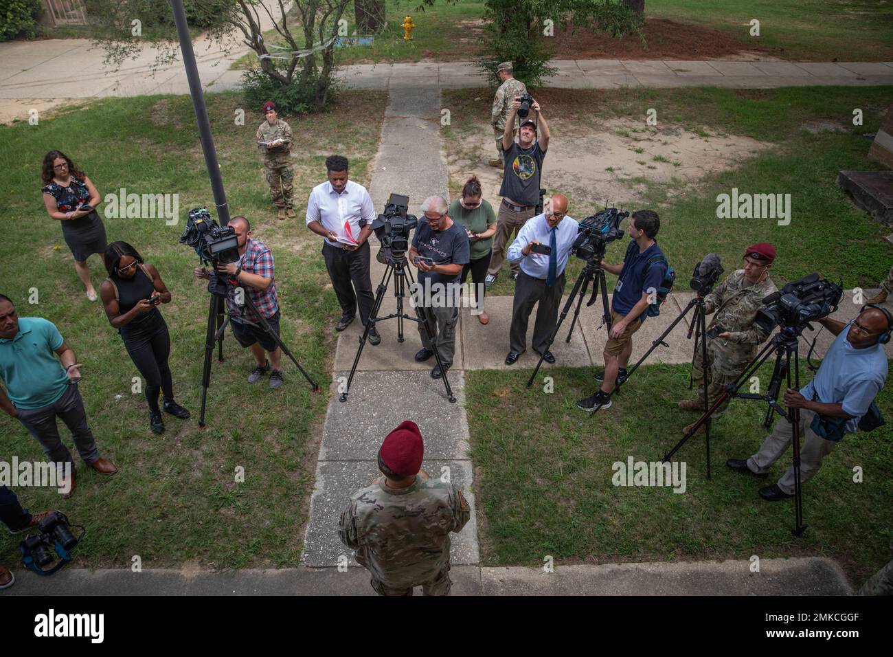 Local and national media outlets interview U.S. Army Major General ...