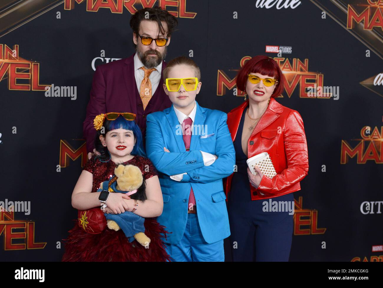 Comic book writers Kelly Sue DeConnick, right, Matt Fraction, second ...