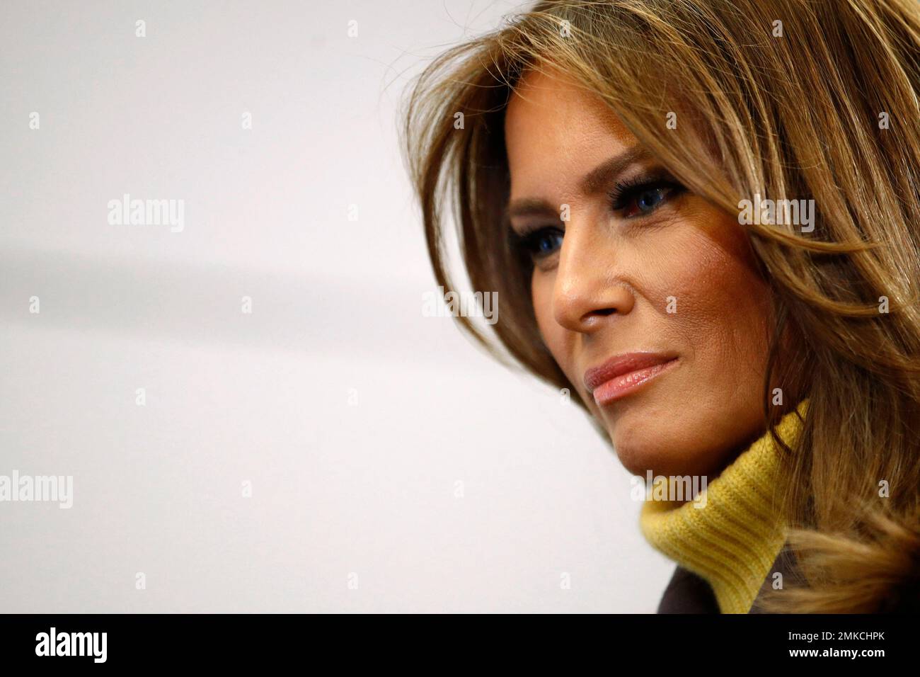 First lady Melania Trump views a demonstration of a Microsoft Xbox ...