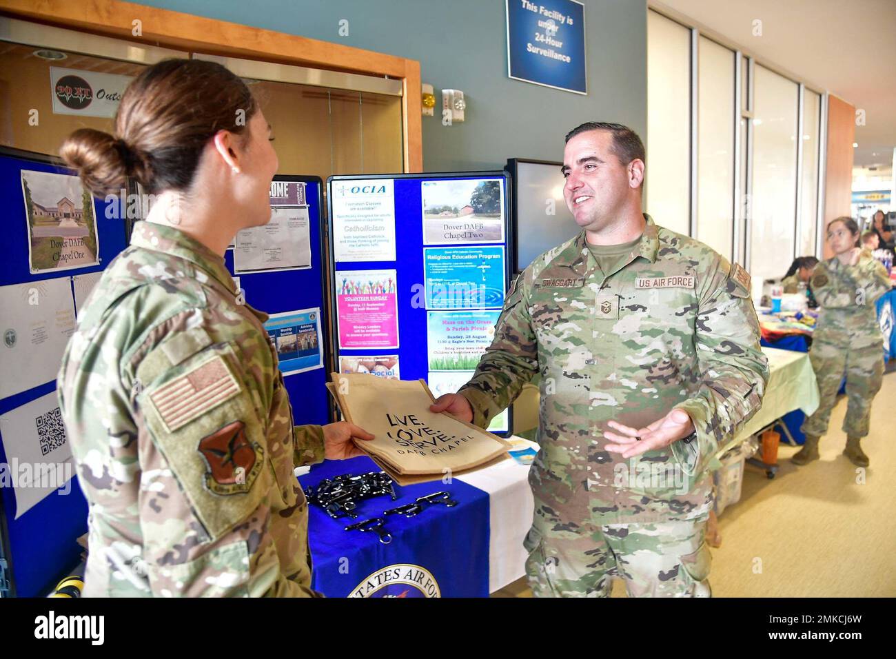 From the left, 1st Lt. Rebecca Petit, 436th Airlift Wing chaplain ...