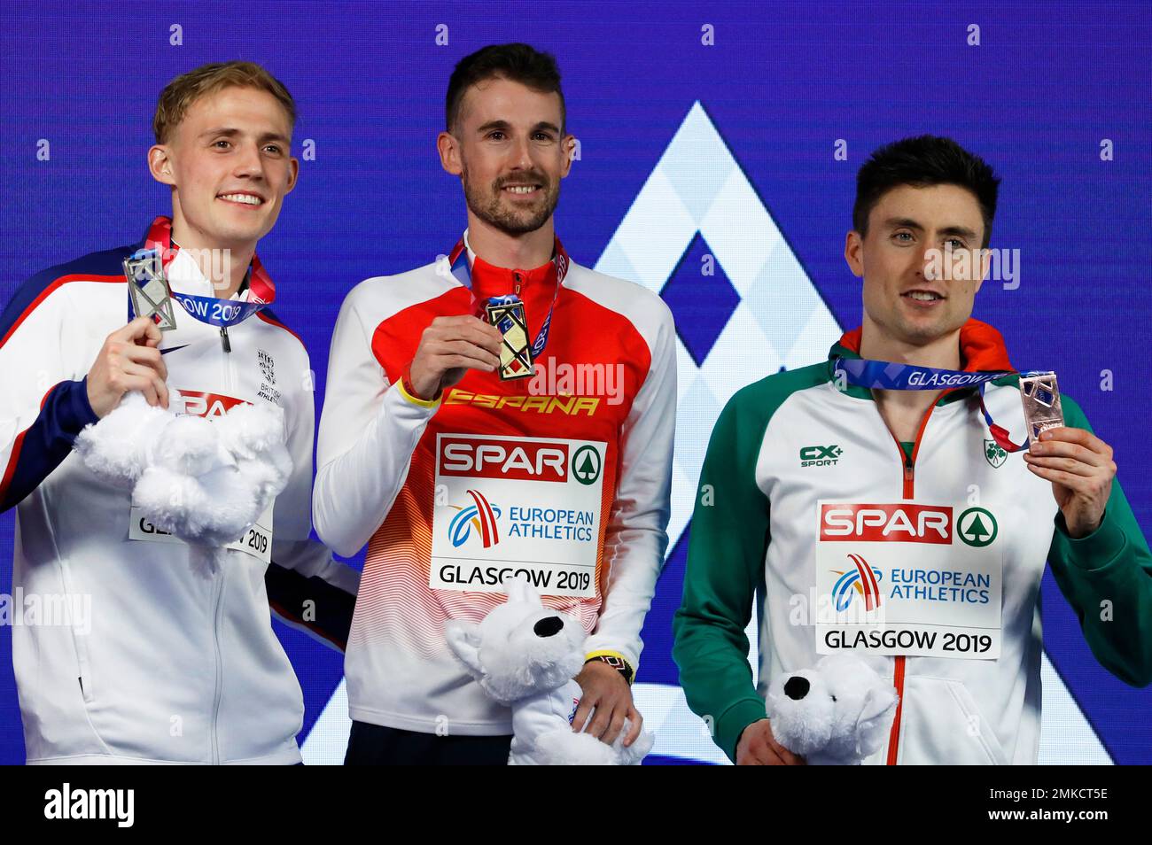 Silver medalist Jamie Webb of Britain, gold medalist Alvaro de Arriba ...