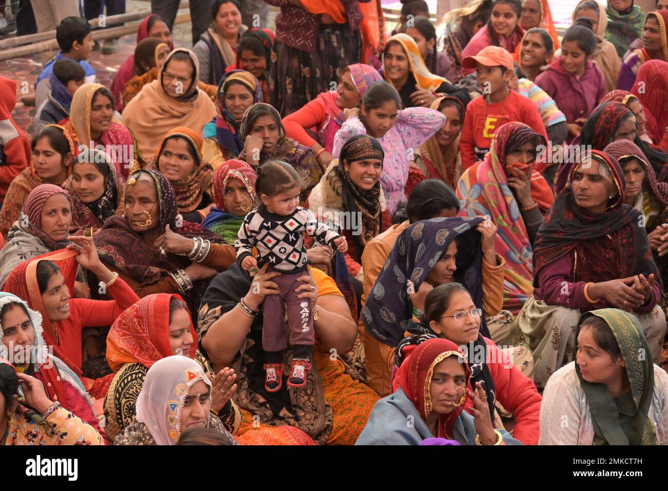 Bhilwara, India. 28th Jan, 2023. People during Prime Minister Narendra ...