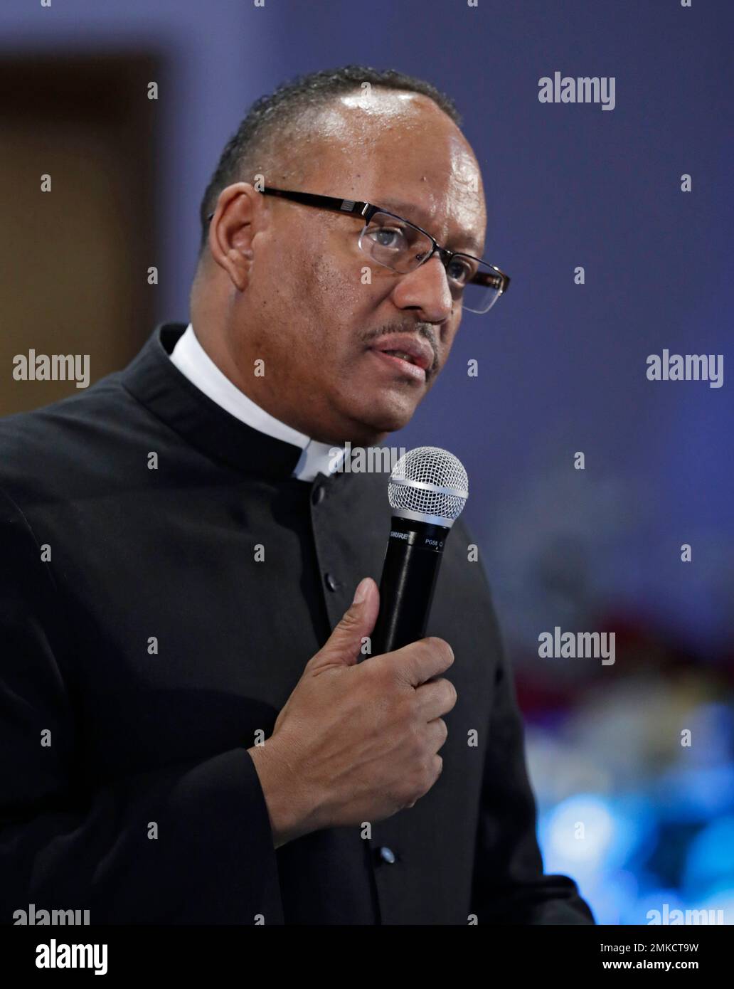 Pastor Melvin Trent conducts a service at the New Beginnings Outreach ...