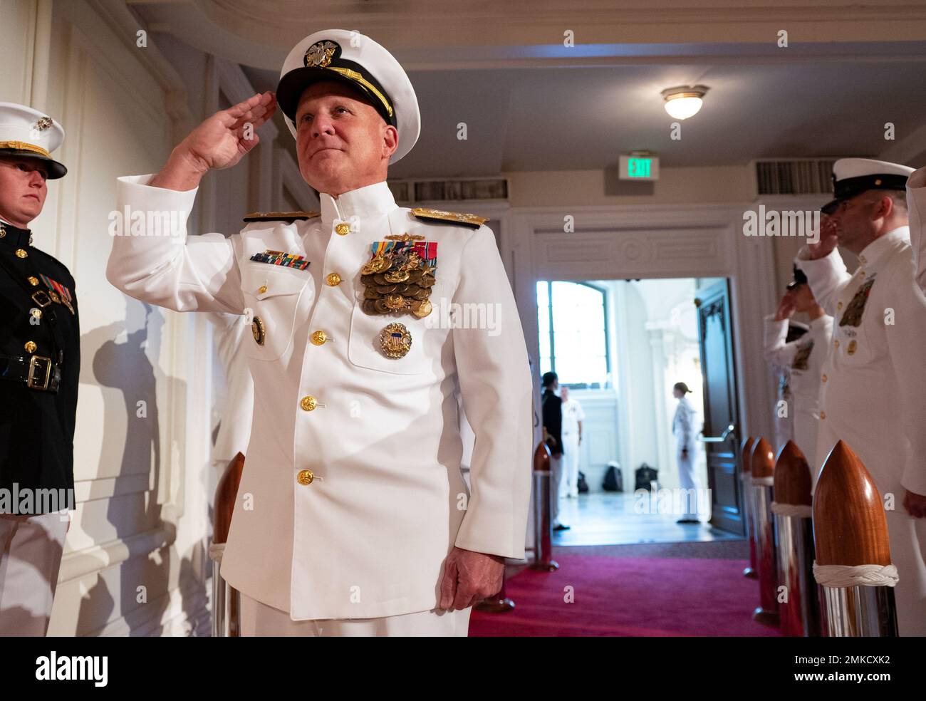 ANNAPOLIS, Md. (Sept. 8, 2022) Chief of Naval Operations Adm. Mike Gilday passes through ...