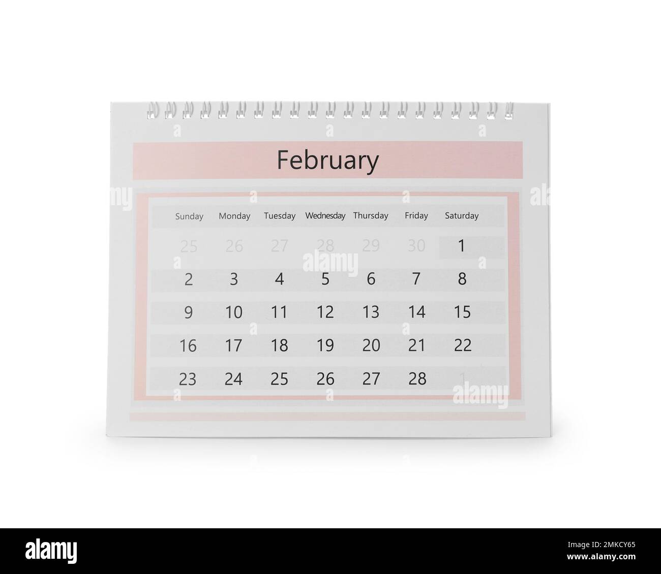 Paper calendar isolated on white. Planning concept Stock Photo - Alamy