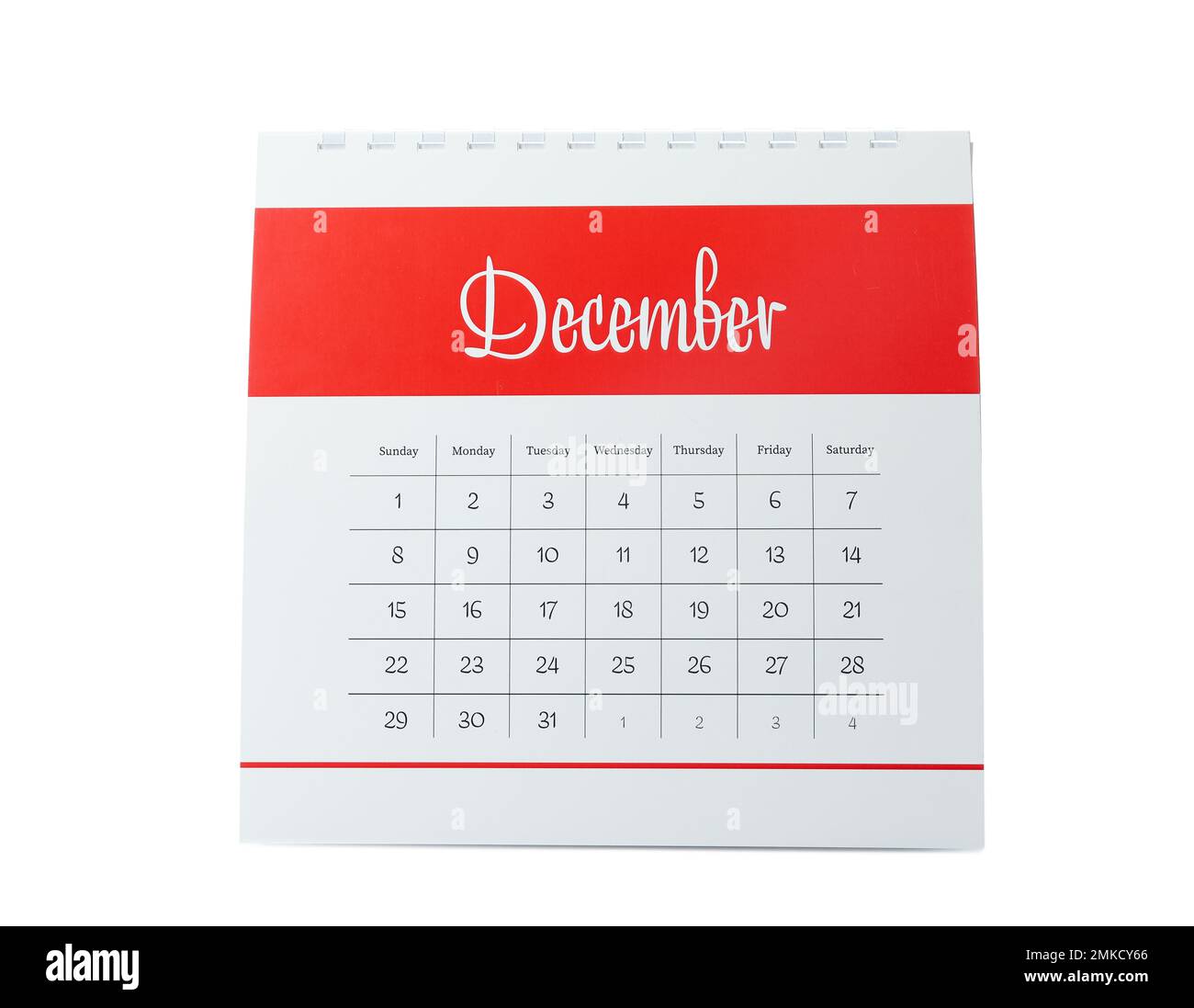 Paper calendar isolated on white. Planning concept Stock Photo - Alamy