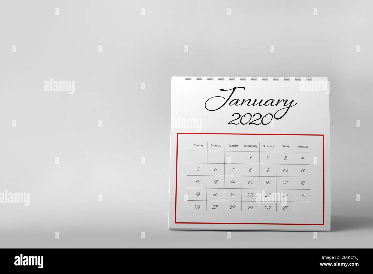 Paper calendar on grey background, space for text. Planning concept ...