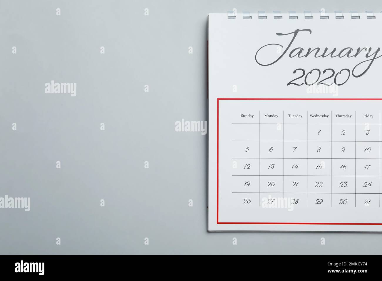 January 2020 calendar sheet hi-res stock photography and images - Alamy