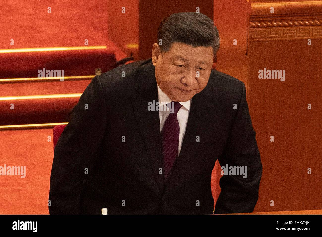 Chinese President Xi Jinping attends the opening session of the Chinese ...