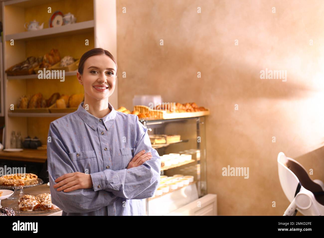 Portrait of female business owner in bakery Stock Photo - Alamy
