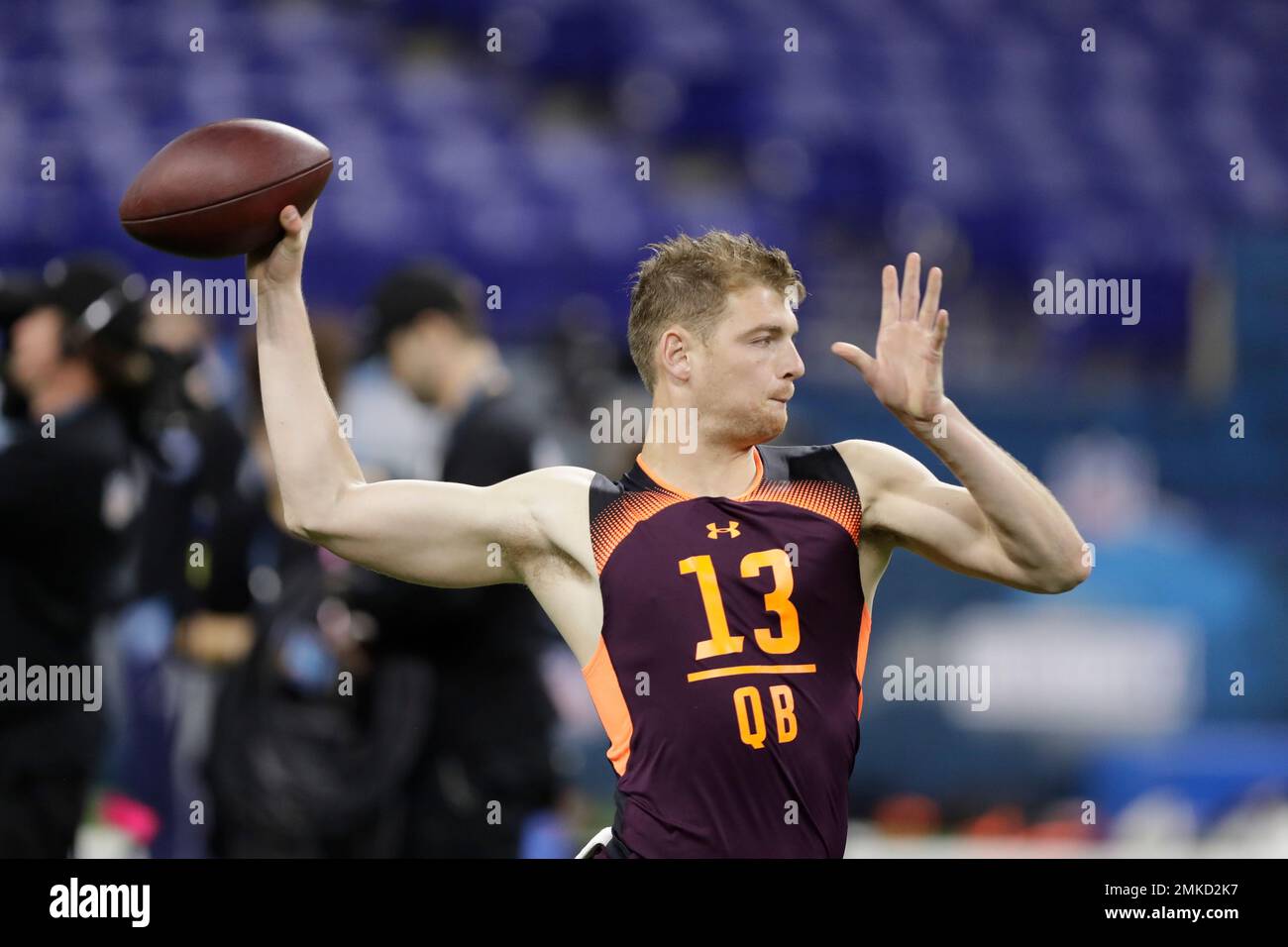 Vanderbilt quarterback Kyle Shurmur runs a drill during the NFL ...