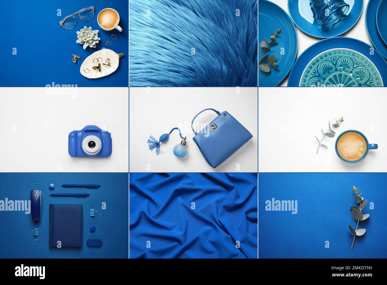 Collage made with photos inspired by color of the year 2020 (Classic ...