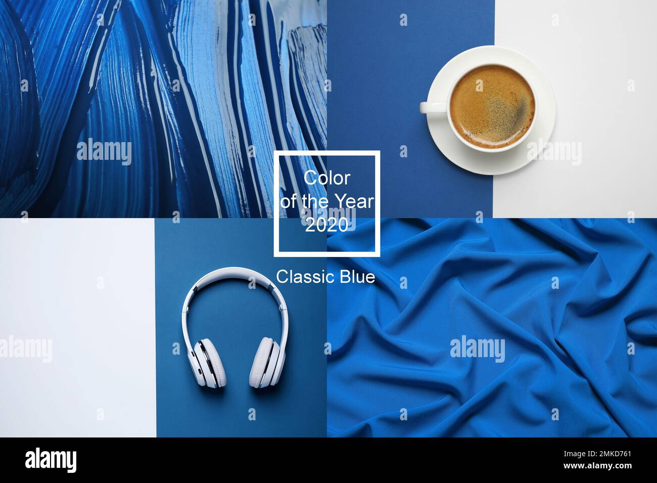 Collage made with photos inspired by color of the year 2020 (Classic ...