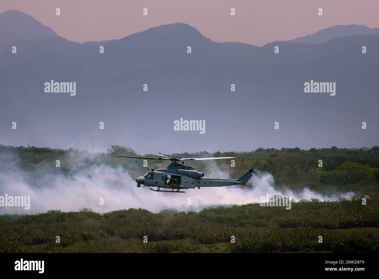 A UH-1Y Venom helicopter, attached to Marine Light Attack Helicopter ...