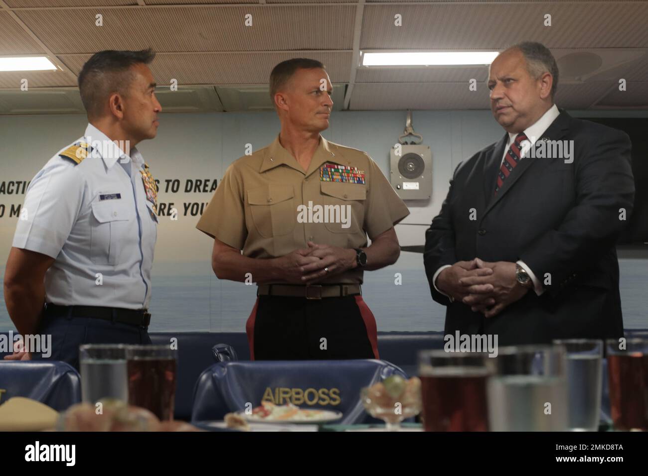 From left, U.S. Coast Guard Capt. Flip Capistrano, Coast Guard attaché ...