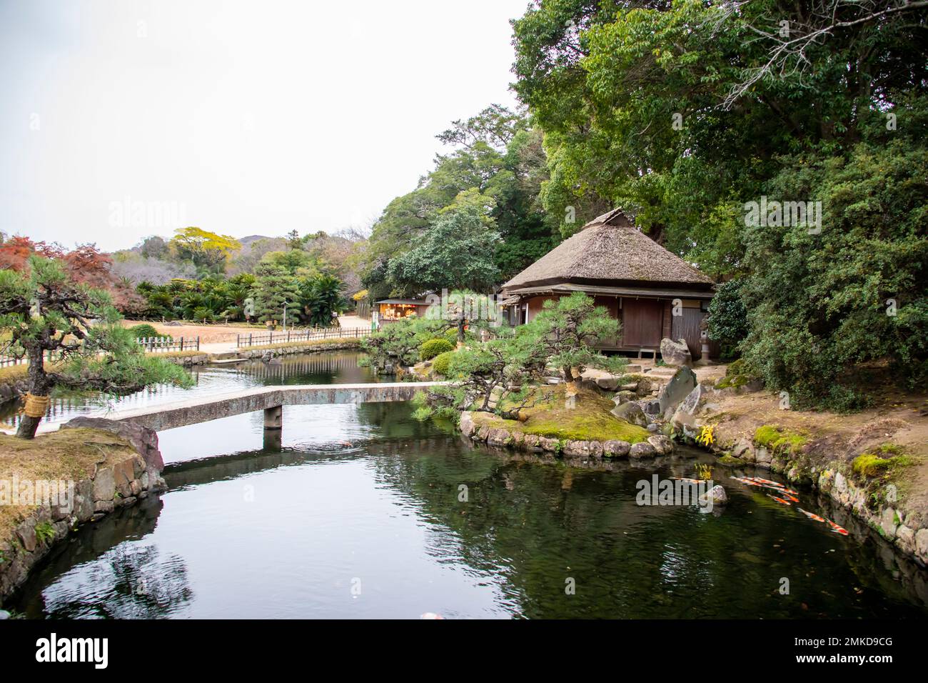 Okayama Japan 5th Dec 2022: the view of Korakuen, a Japanese garden ...
