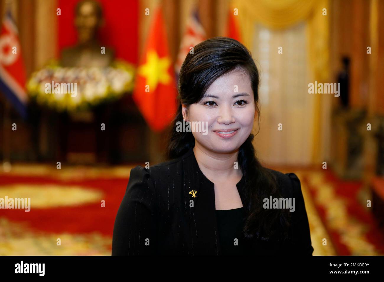 Singer Hyon Song Wol, head of the North Korean Samjiyon Orchestra ...