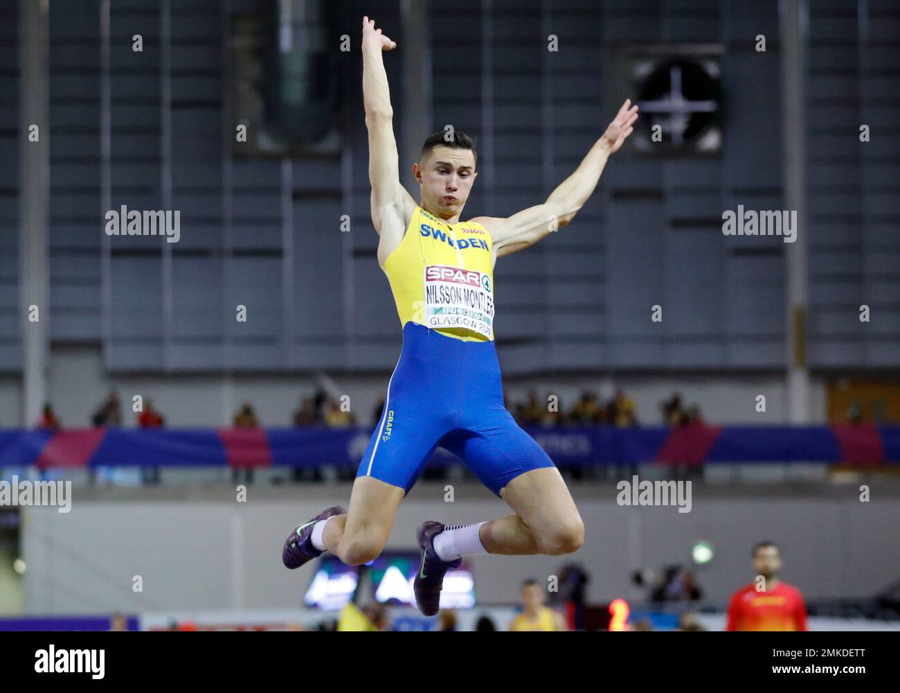 Thobias Nilsson Montler of Sweden makes an attempt in the men's long ...