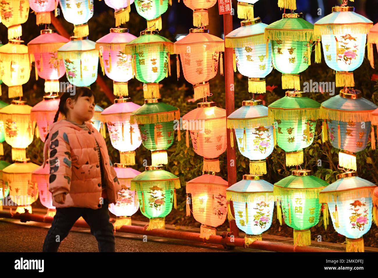 NANNING, CHINA - JANUARY 28, 2023 - Visitors take photos of a Chinese ...