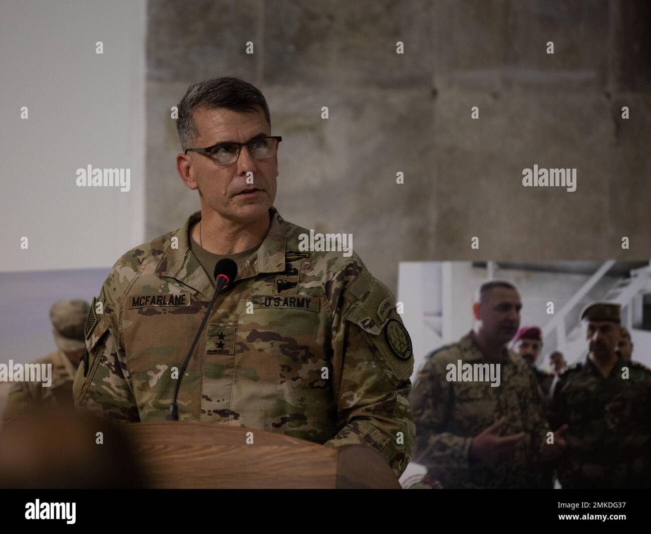 U.S. Army Maj. Gen. Matthew McFarlane, commander of Combined Joint Task ...