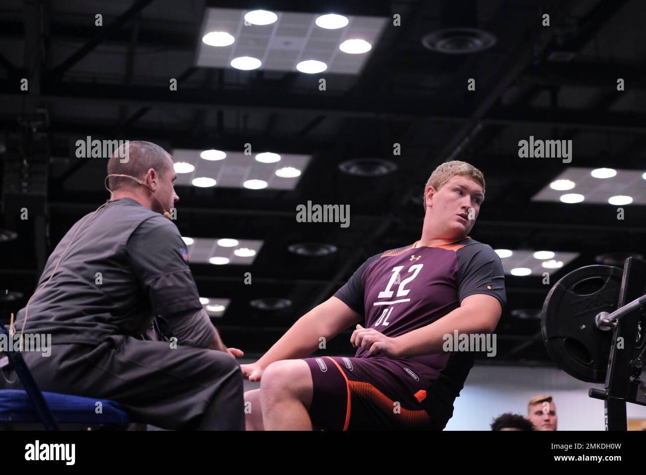 Wisconsin offensive lineman Michael Deiter does he bench press at the ...