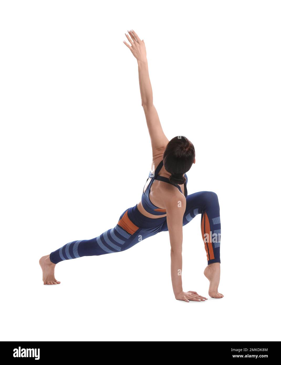 Professional young acrobat exercising on white background Stock Photo ...