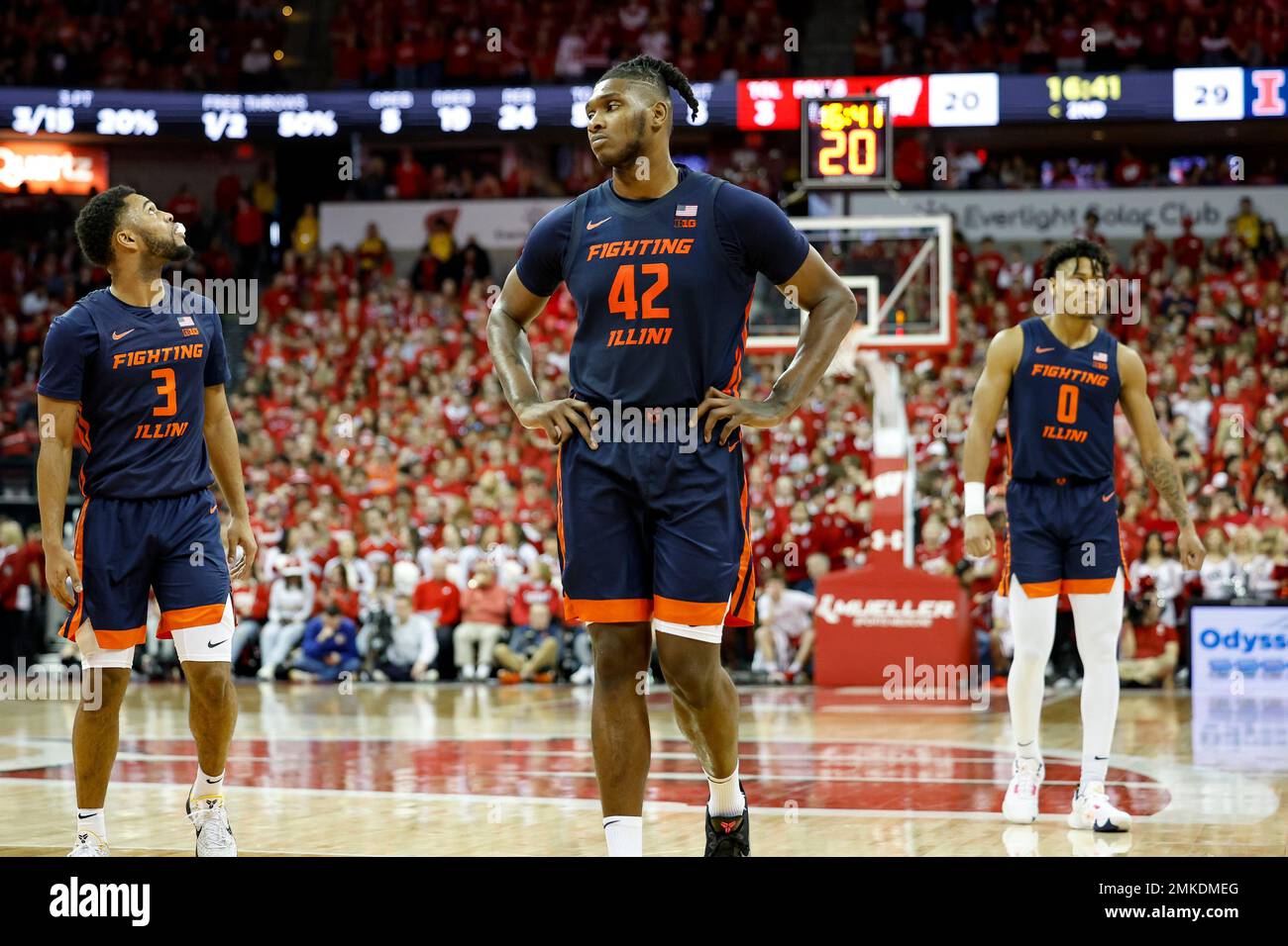 January 28, 2023: Illinois Fighting Illini forward Dain Dainja (42 ...