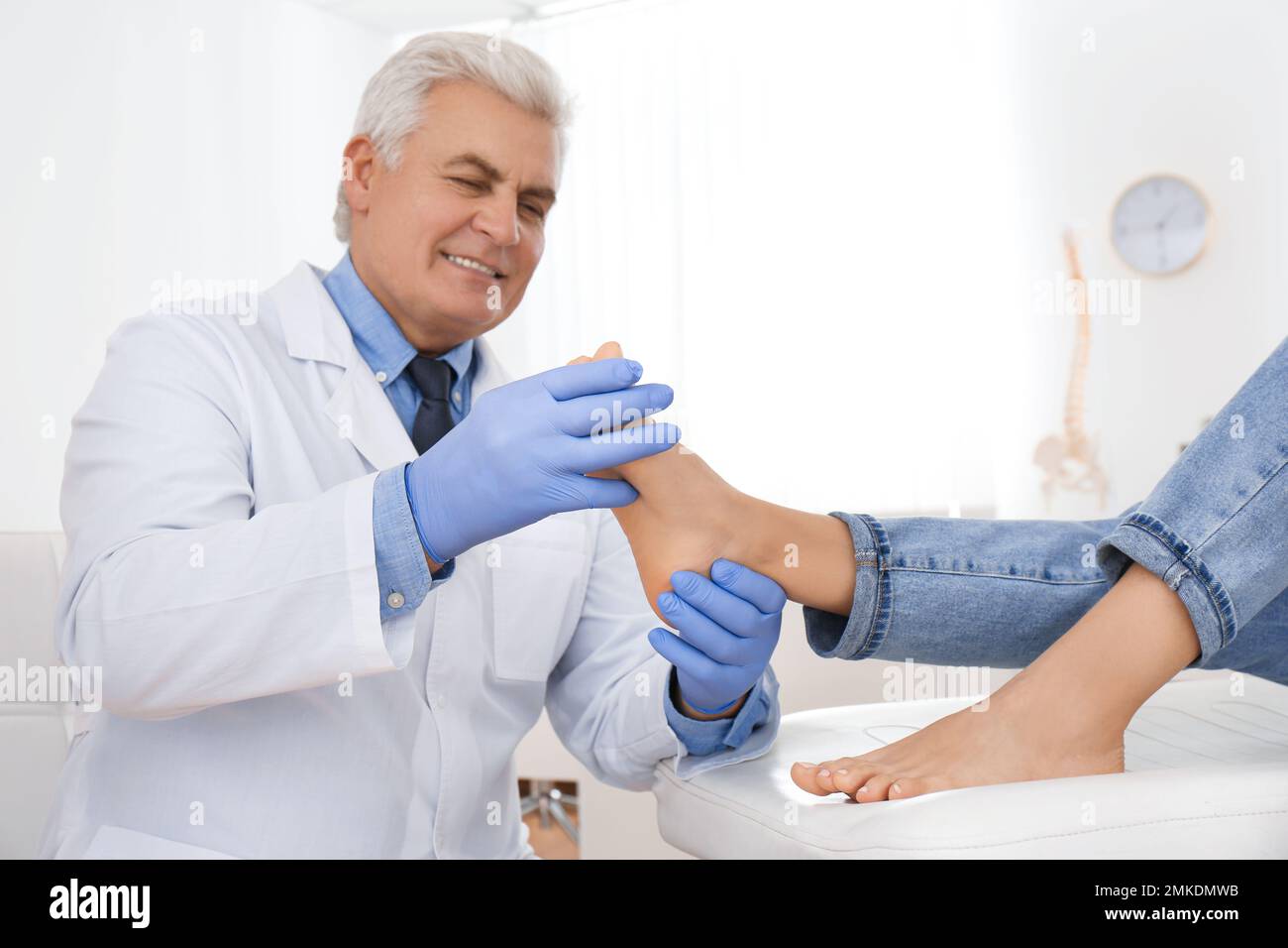Happy mature woman checking medical hi-res stock photography and images ...