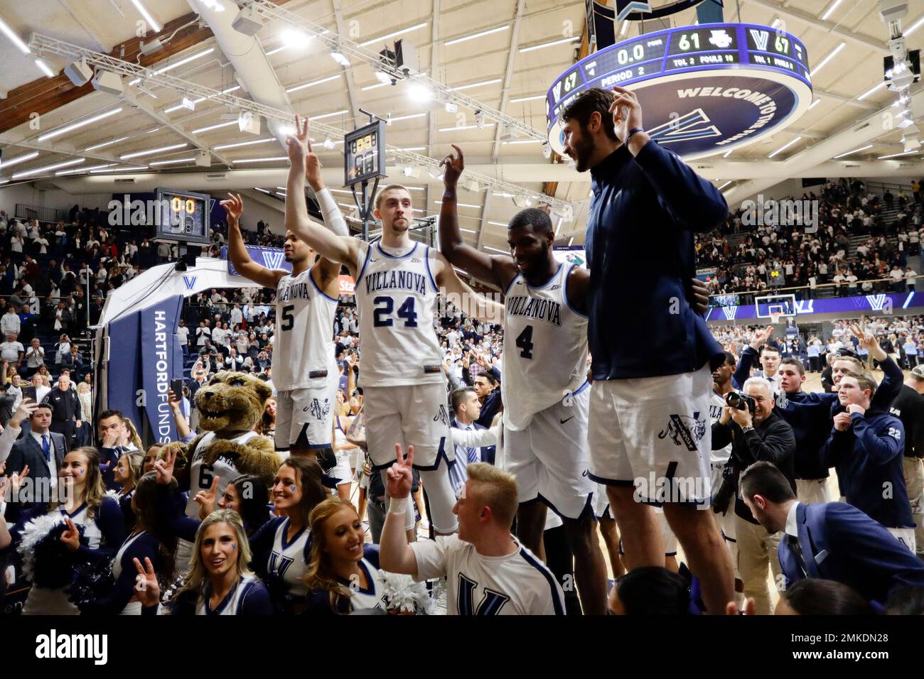 Villanova's Phil Booth, Joe Cremo, Eric Paschall and Tim Delaney, from ...