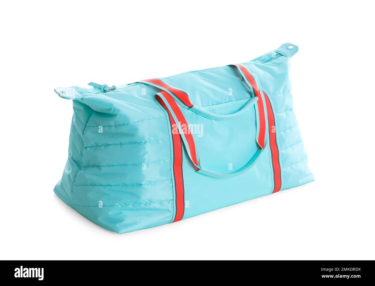 Stylish bright sports bag on white background Stock Photo - Alamy