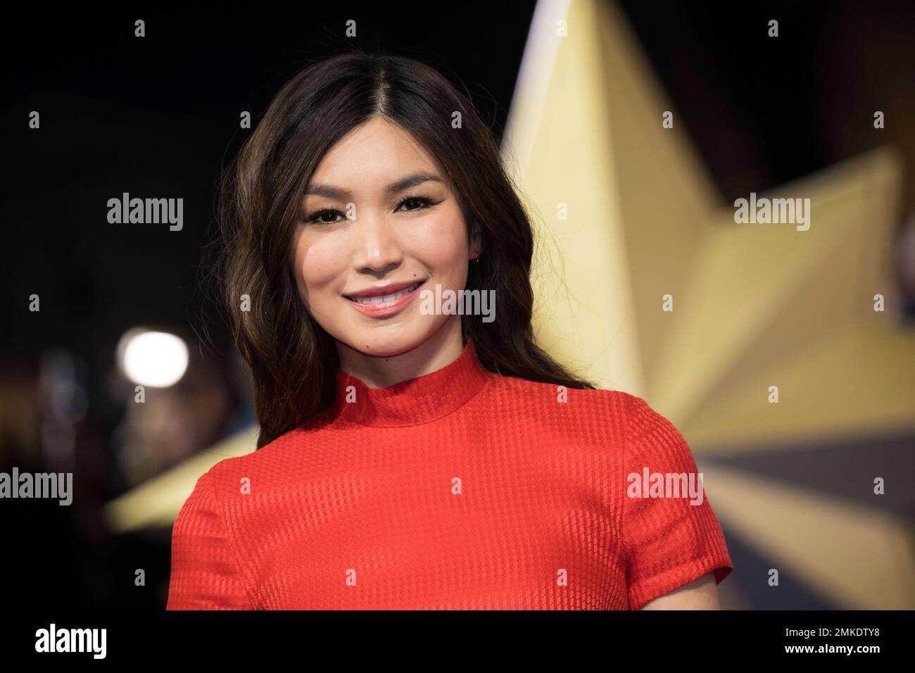 Actress Gemma Chan poses for photographers upon arrival at the premiere ...