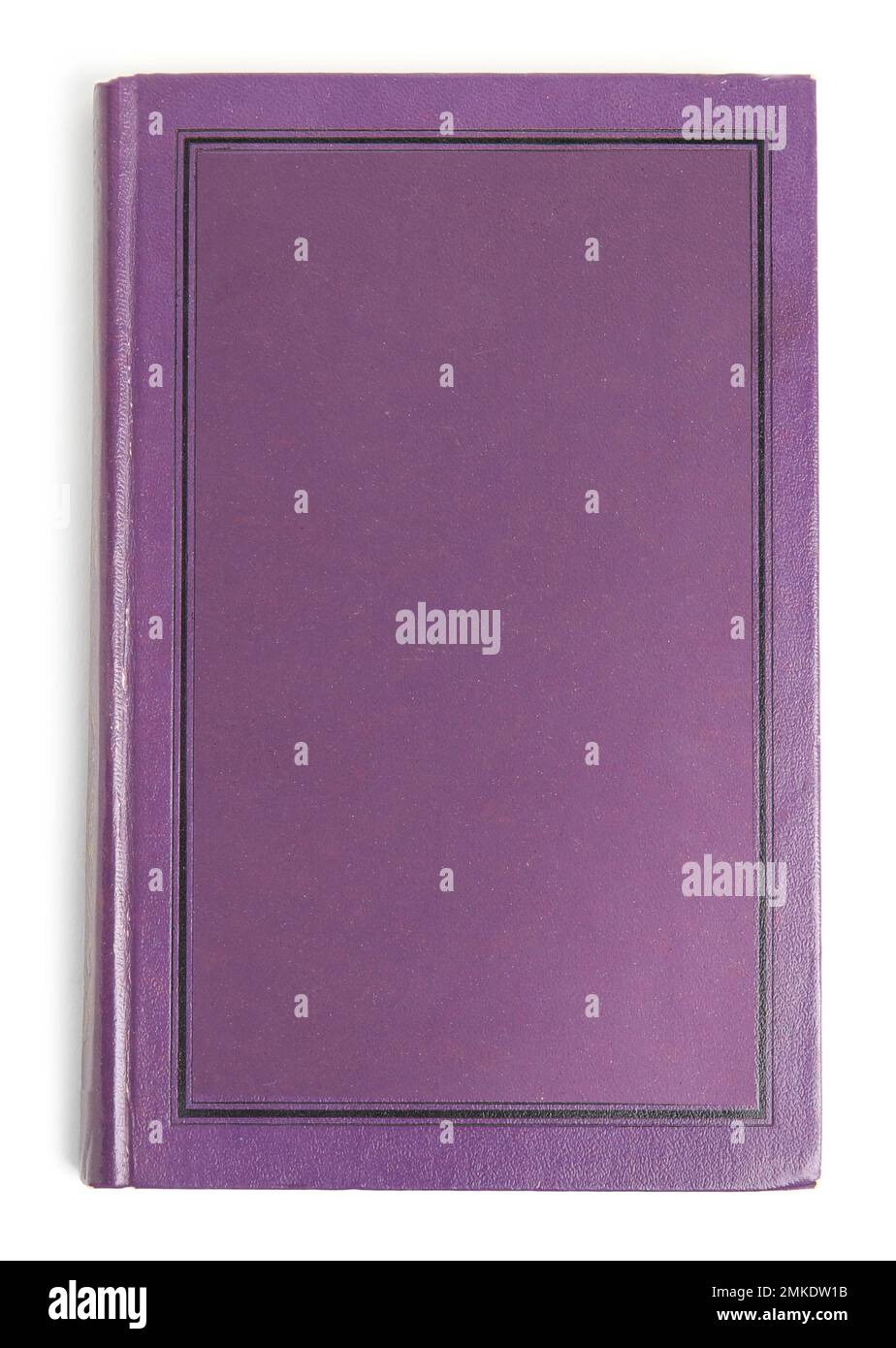 Old book with vintage violet cover isolated on white, top view Stock ...