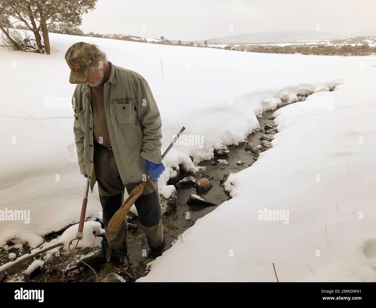 In this Wednesday Feb. 20, 2019 photo licensed trapper Tom Fisher of ...