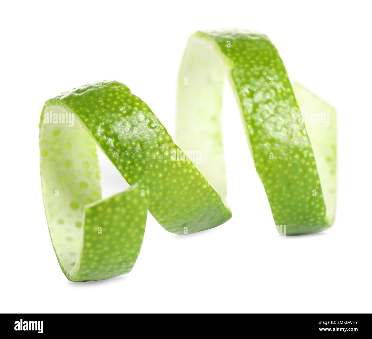Peel of fresh ripe lime isolated on white Stock Photo - Alamy