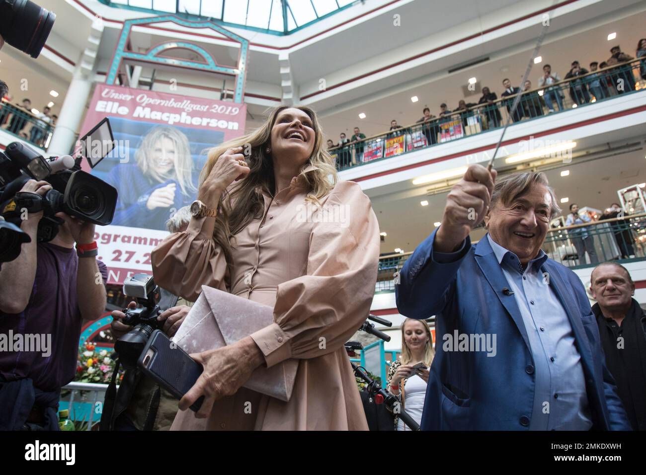 Austrian businessman Richard Lugner, right, and model and actress Elle ...