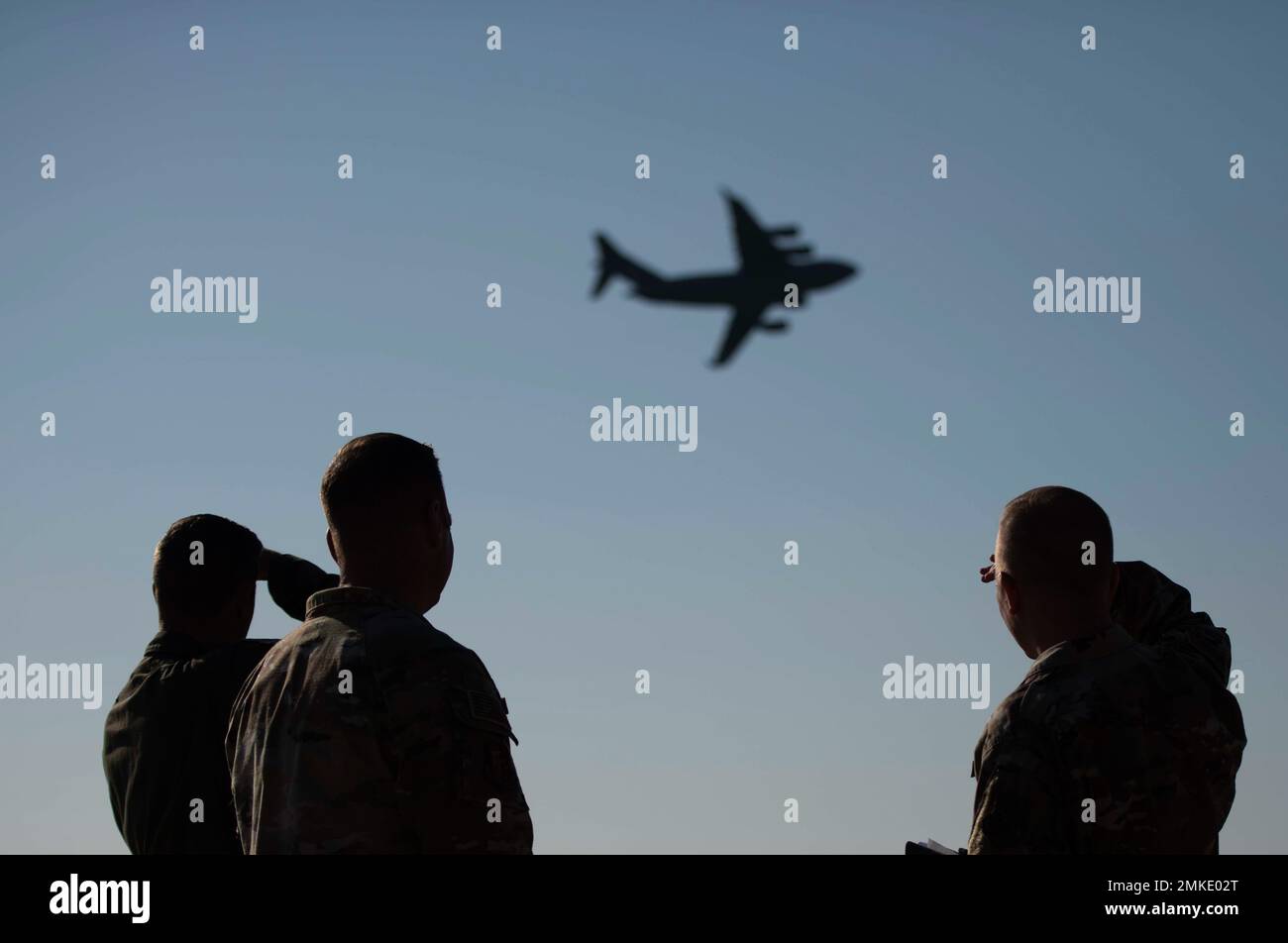 U.S. Air Force Col. Derek Salmi, right, 60th Air Mobility Wing ...