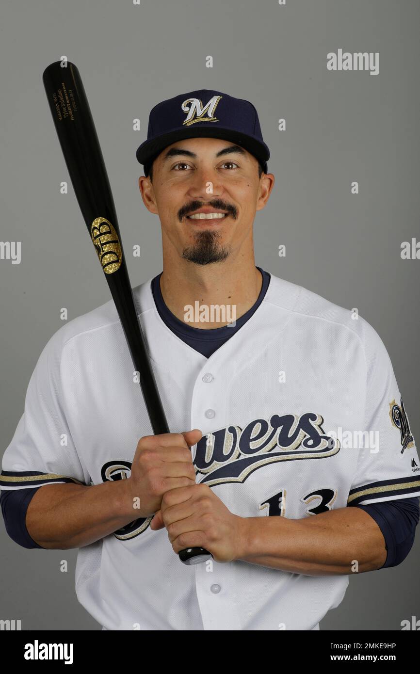 This is a 2019 photo of Tyler Saladino of the Milwaukee Brewers ...