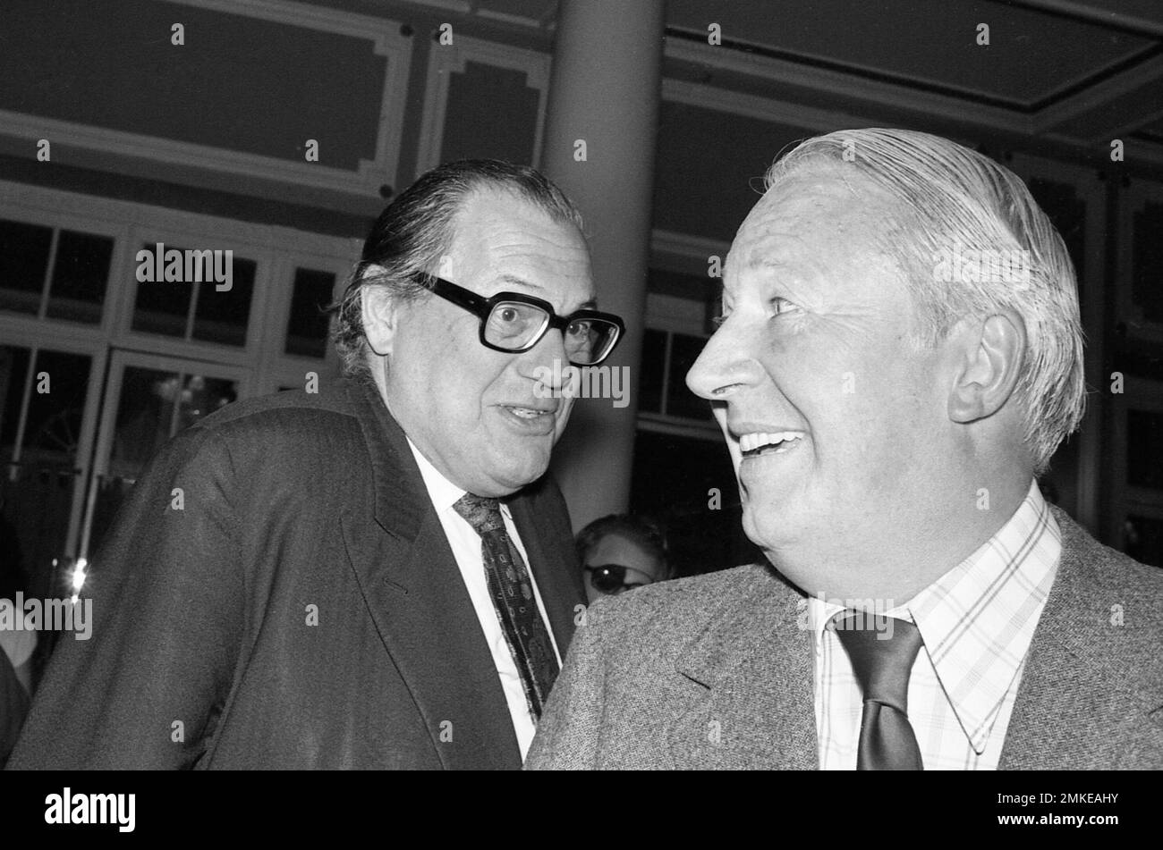 Reginald Maudling, left, and Edward Heath at an EEC celebration ...
