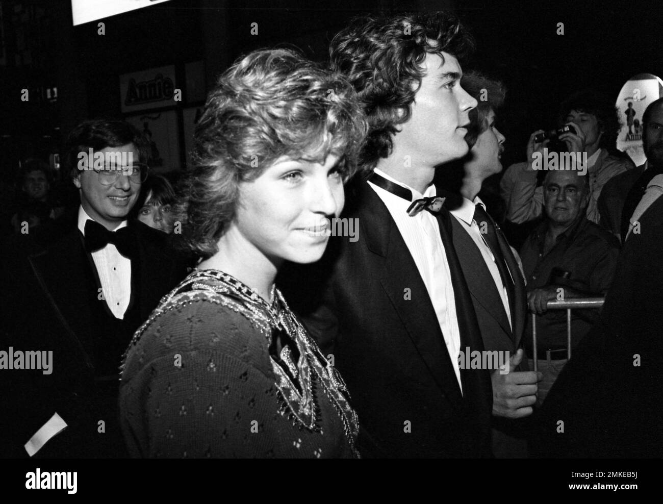 Timothy Hutton and Tatum O'Neal at the premiere of Annie at Mann's ...