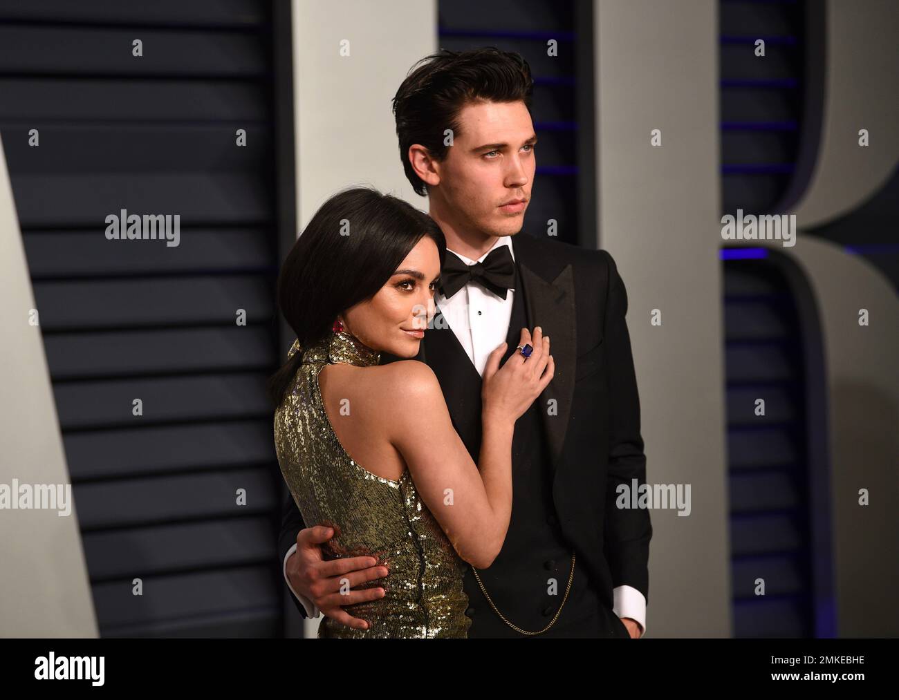 Vanessa Hudgens, left, and Austin Butler arrive at the Vanity Fair ...