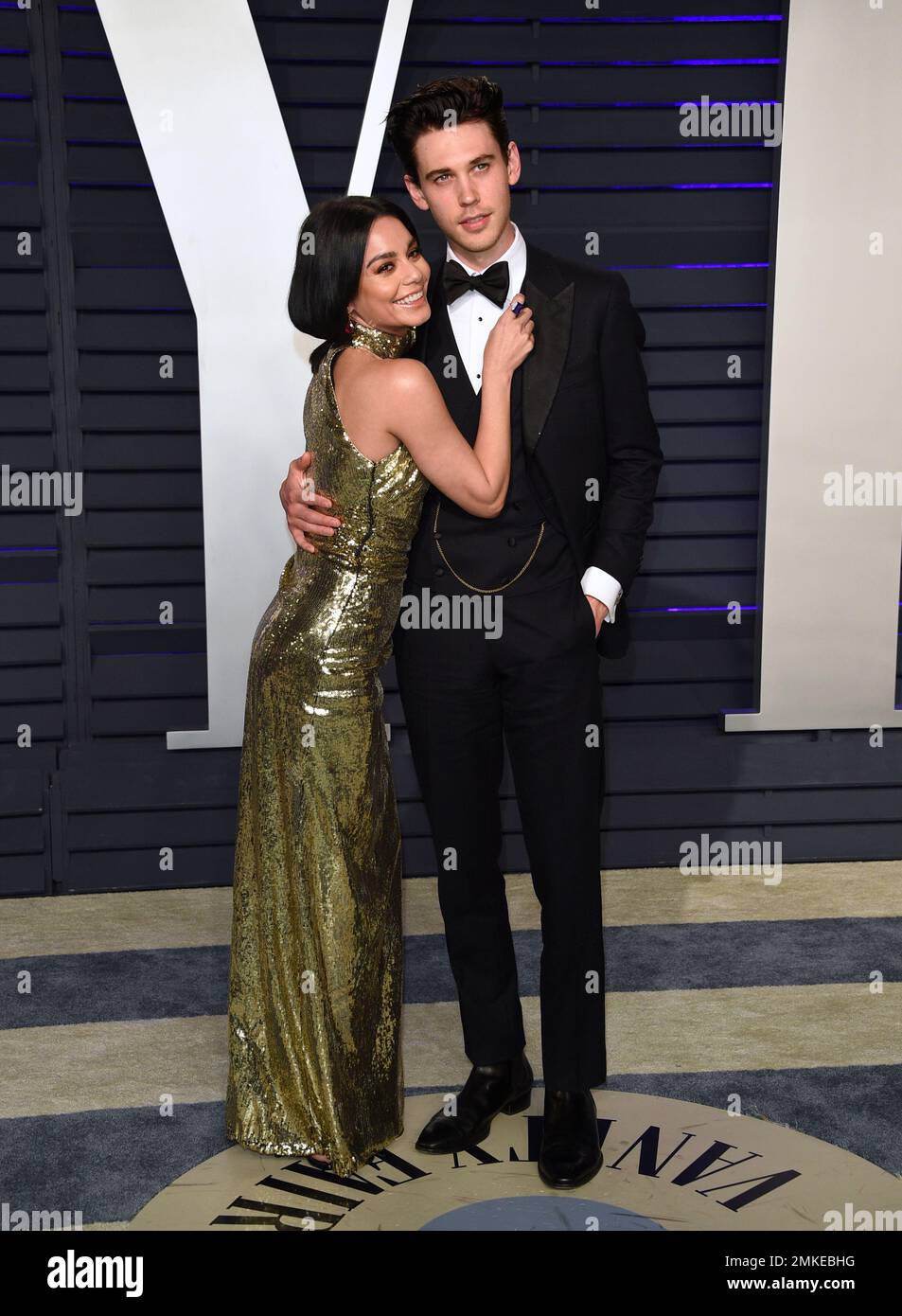 Vanessa Hudgens, left, and Austin Butler arrive at the Vanity Fair ...