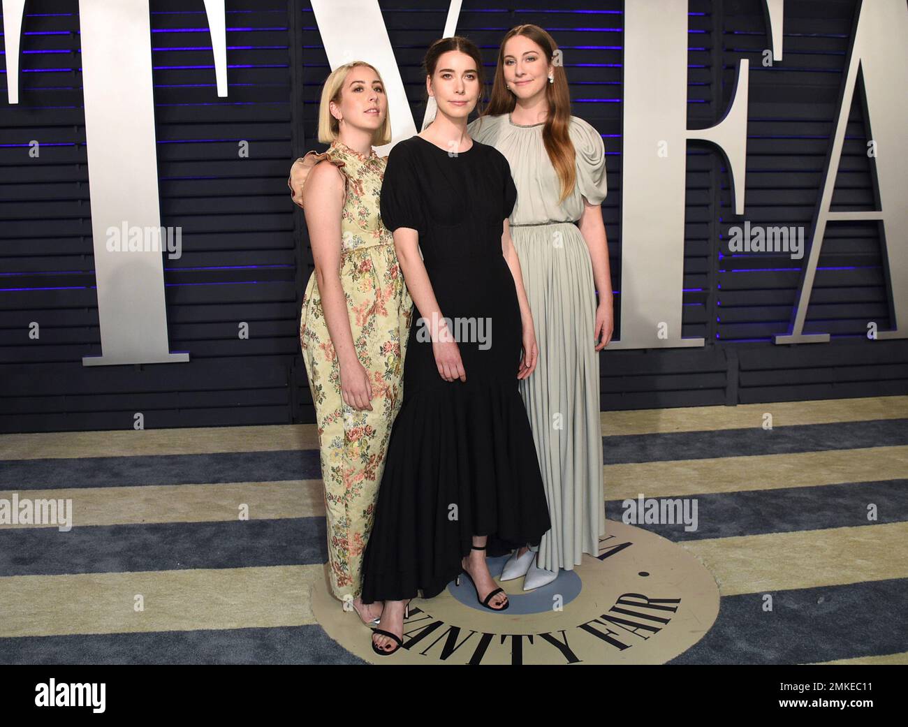 Alana Haim, from left, Danielle Haim and Este Haim arrive at the Vanity ...