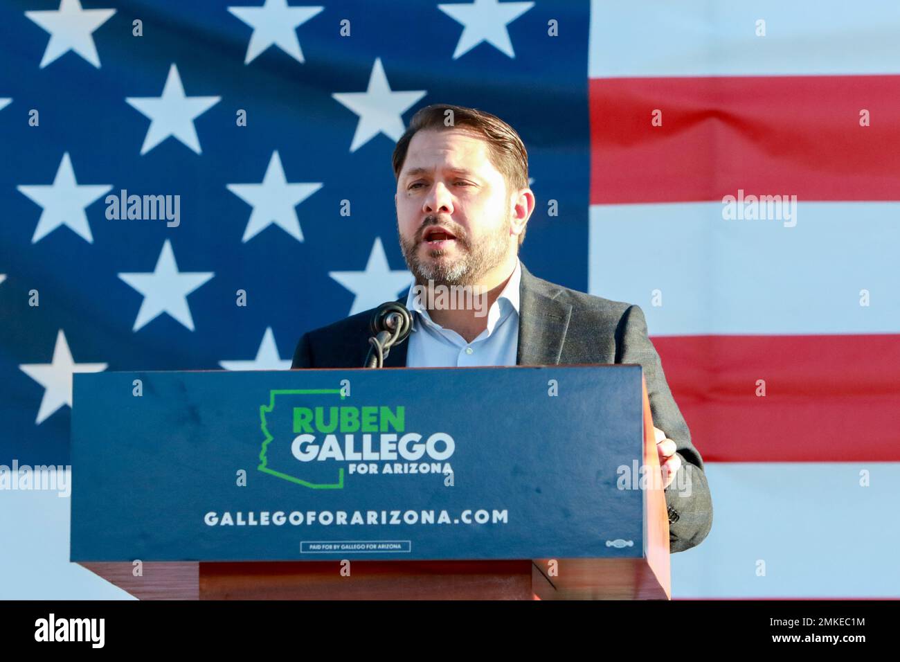Arizona Representative Ruben Gallego formally kicks off his campaign ...