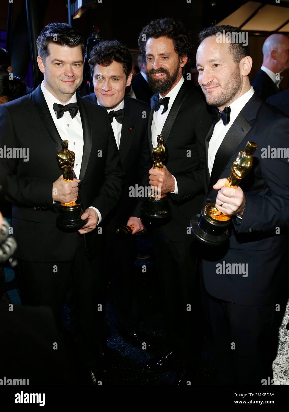 Christopher Miller, from left, Phil Lord, Bob Persichetti and Rodney ...