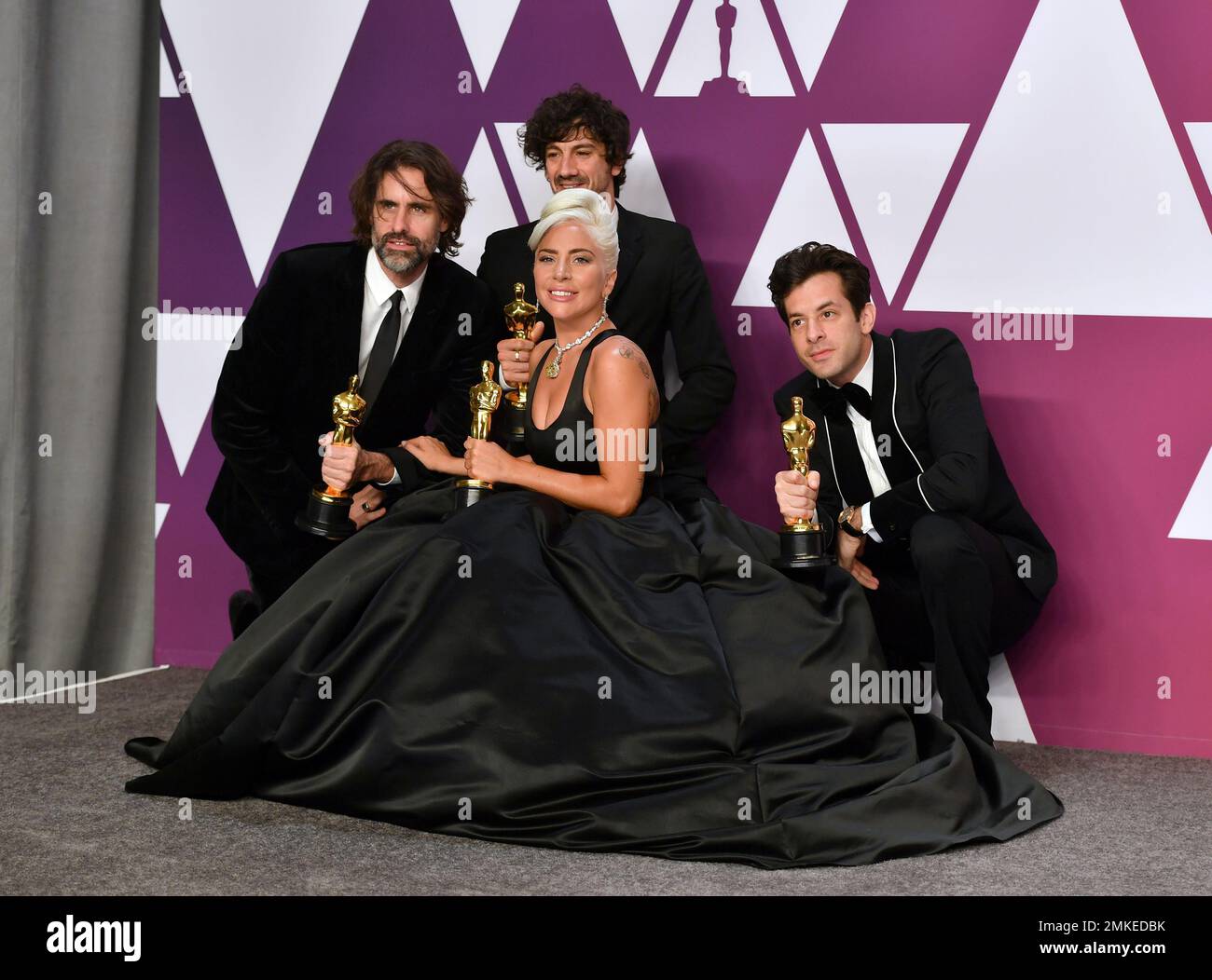 Lady Gaga, front, Andrew Wyatt, from back left, Anthony Rossomando, and ...