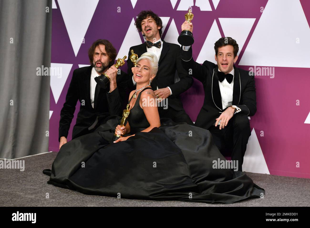 Lady Gaga, front, Andrew Wyatt, from back left, Anthony Rossomando, and ...
