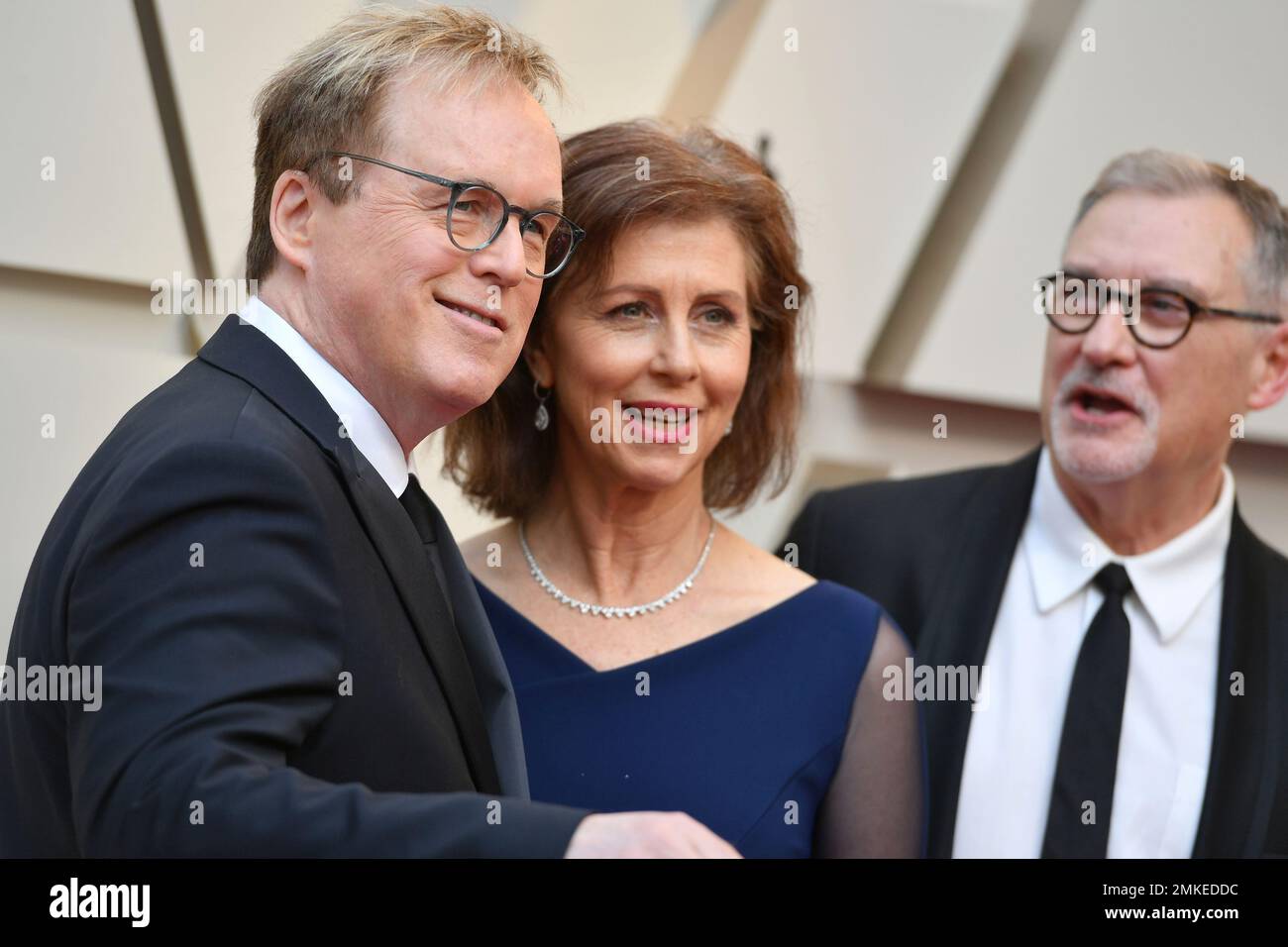 Brad Bird, from left, Nicole Paradis and John Walker arrive at the ...