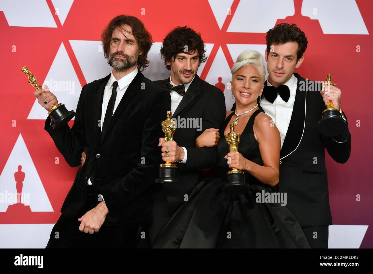 Andrew Wyatt, from left, Anthony Rossomando, Lady Gaga, and Mark Ronson ...