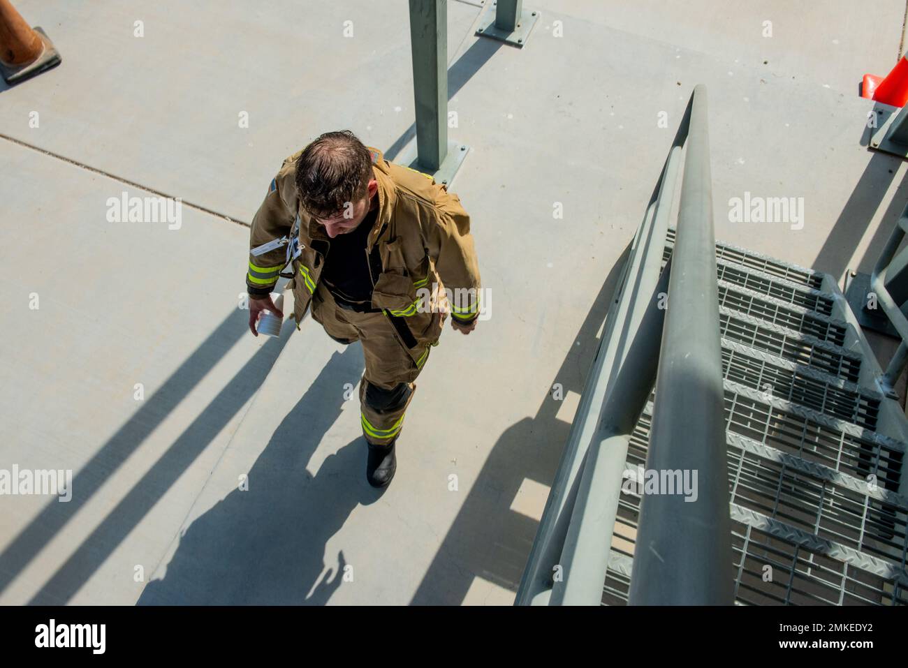Staff Sgt. Tyler Rapp, a Fire and Emergency Services crew chief ...